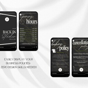 Instagram Business Policy Templates | Editable Price List (digital ...