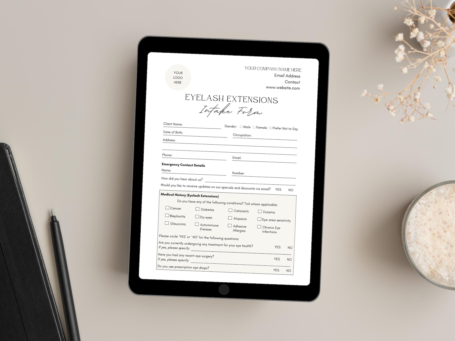 Editable Lash Consent Form, Lash Tech Consent Templates, Lash Client ...