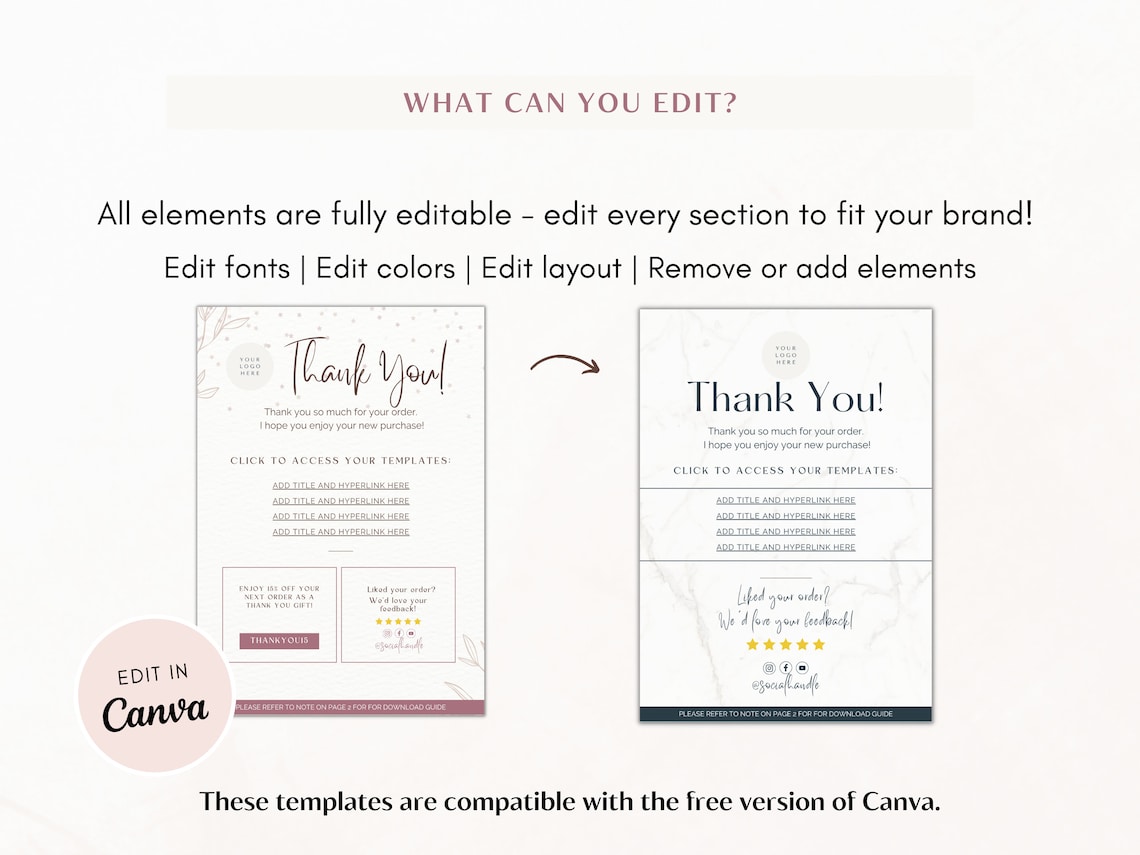 Digital Download Instructions Template | Canva Download Guide for ...