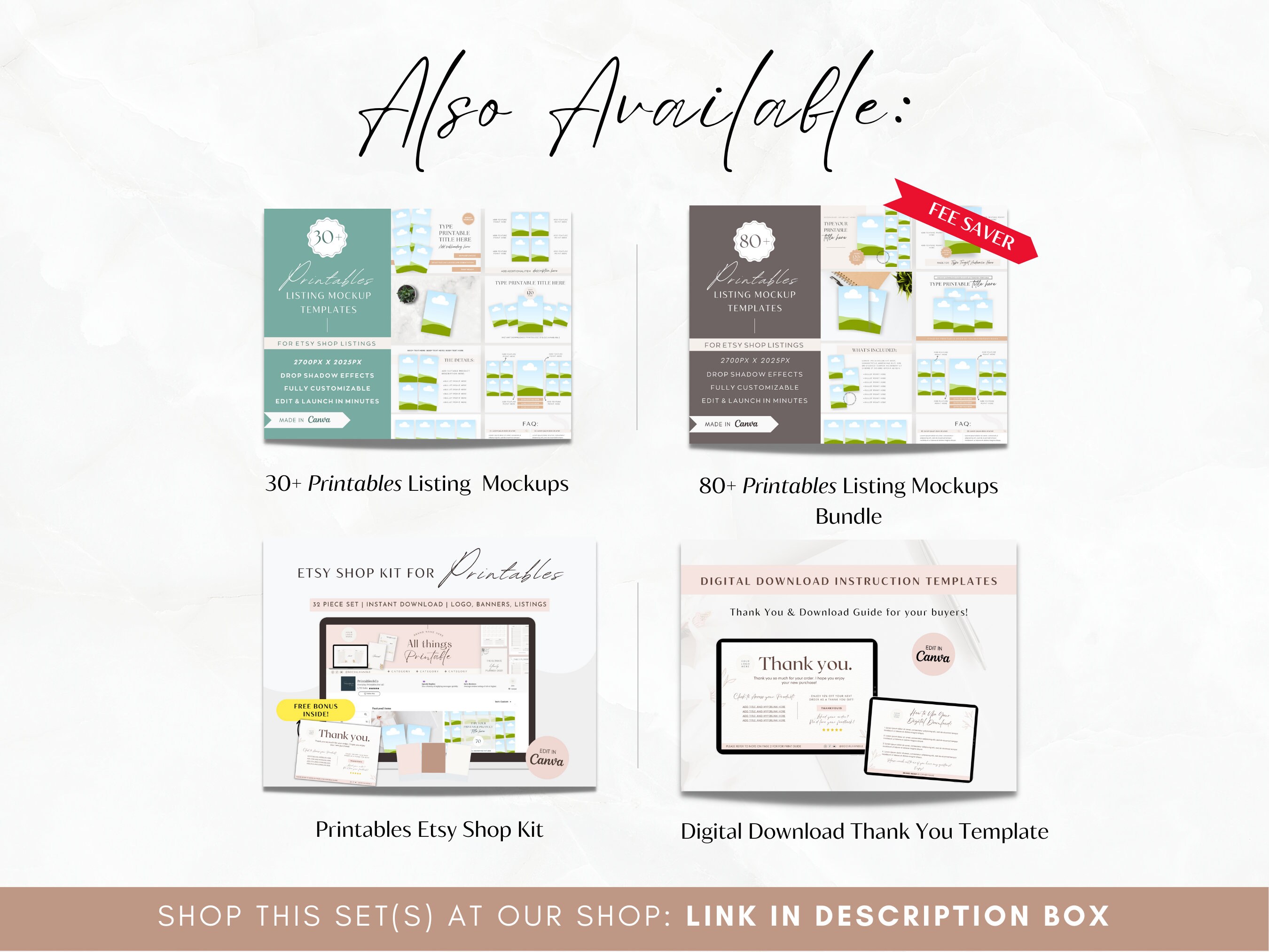 40+ Editable Printables Etsy Listing Mockups | Digital Product Mockup ...