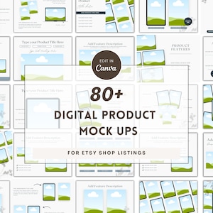 80+ Digital Product Listing Mockup Bundle | Notion Mockup Templates ...