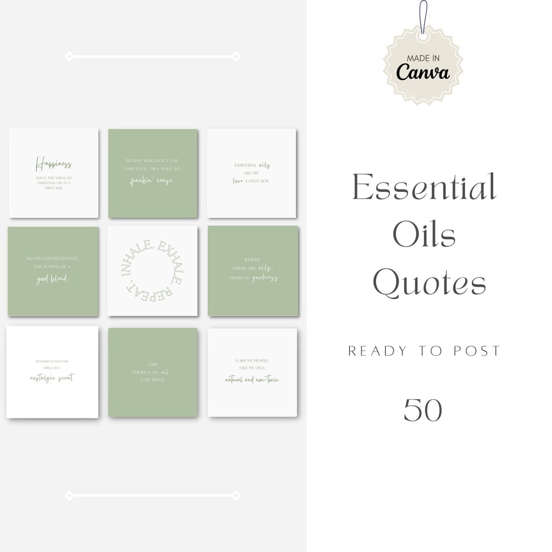 50 Essential Oil Quotes Instagram | Essential Oil Quotes Social Media ...