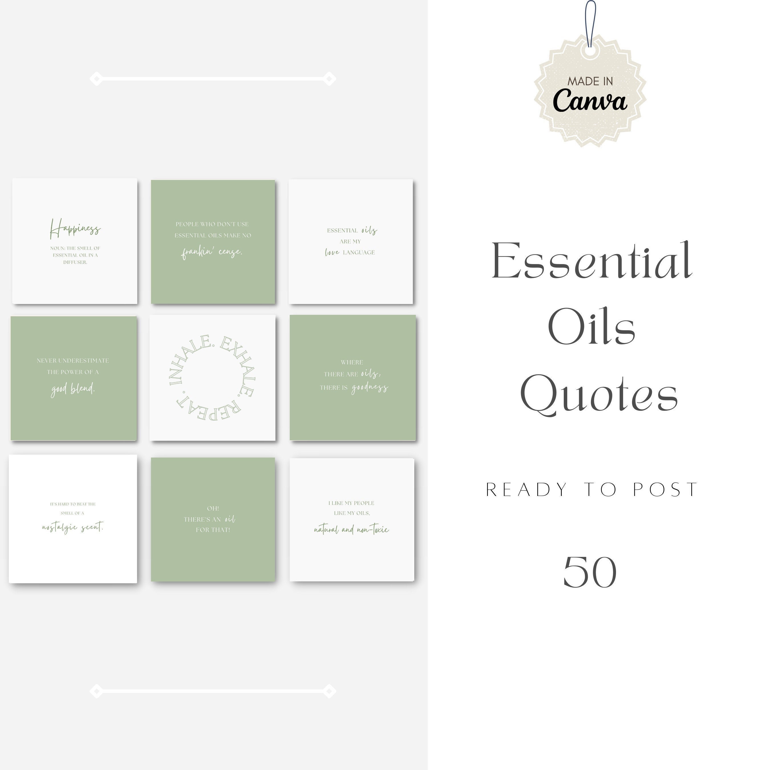 50 Essential Oil Quotes Instagram | Essential Oil Quotes Social Media ...