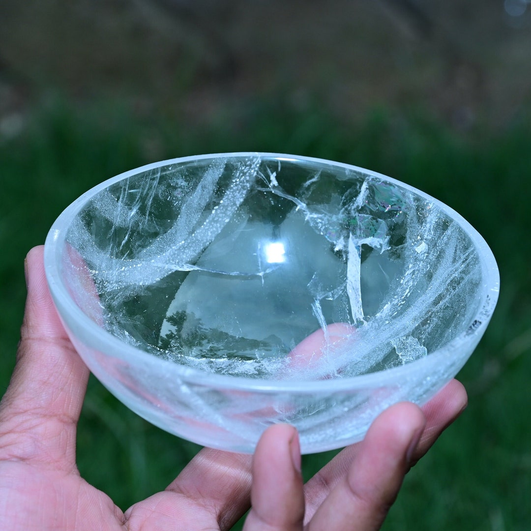 Healing Bowl Crystal Bowl Charging Bowl himalayan Clear Crystal Round ...
