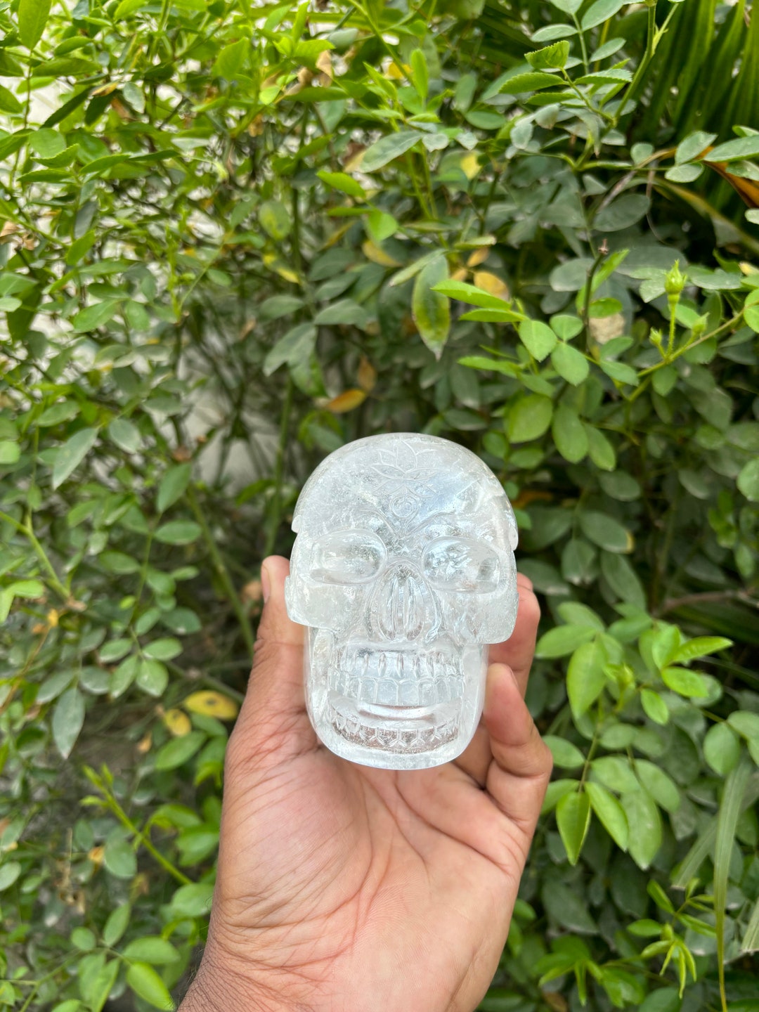 Hand-carved Crystal Skull, Crystal Skull Ornament, Energy-infused Skull ...