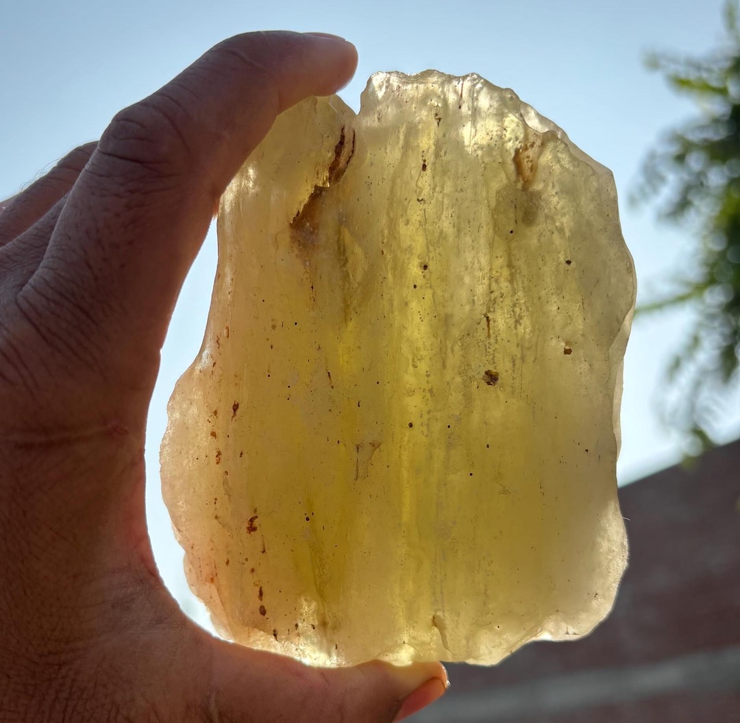 Libyan Desert Glass - Libyan Gold Tektite Gemstone, Unique Natural ...