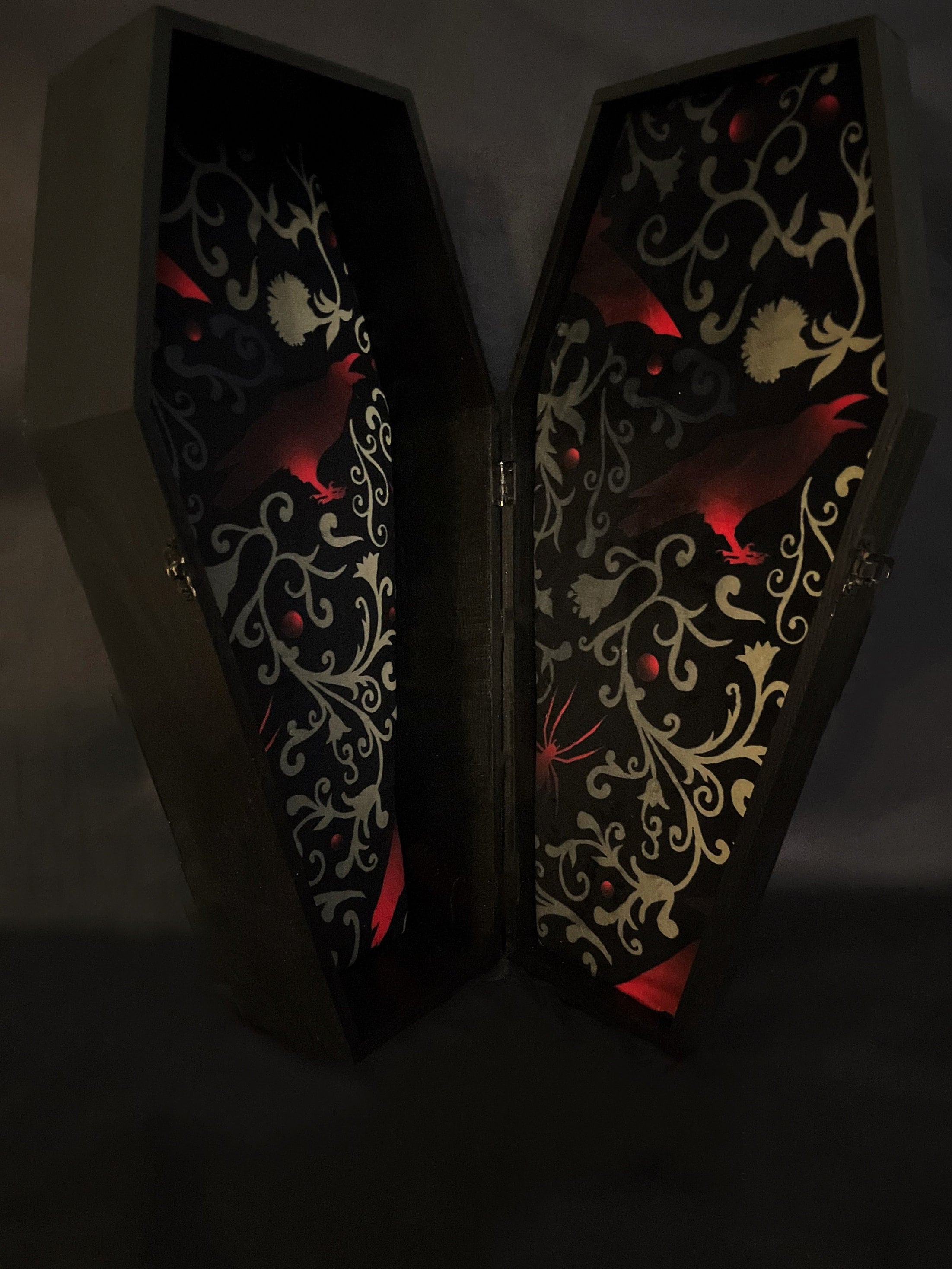 Black Vampire Coffin Box large - Etsy