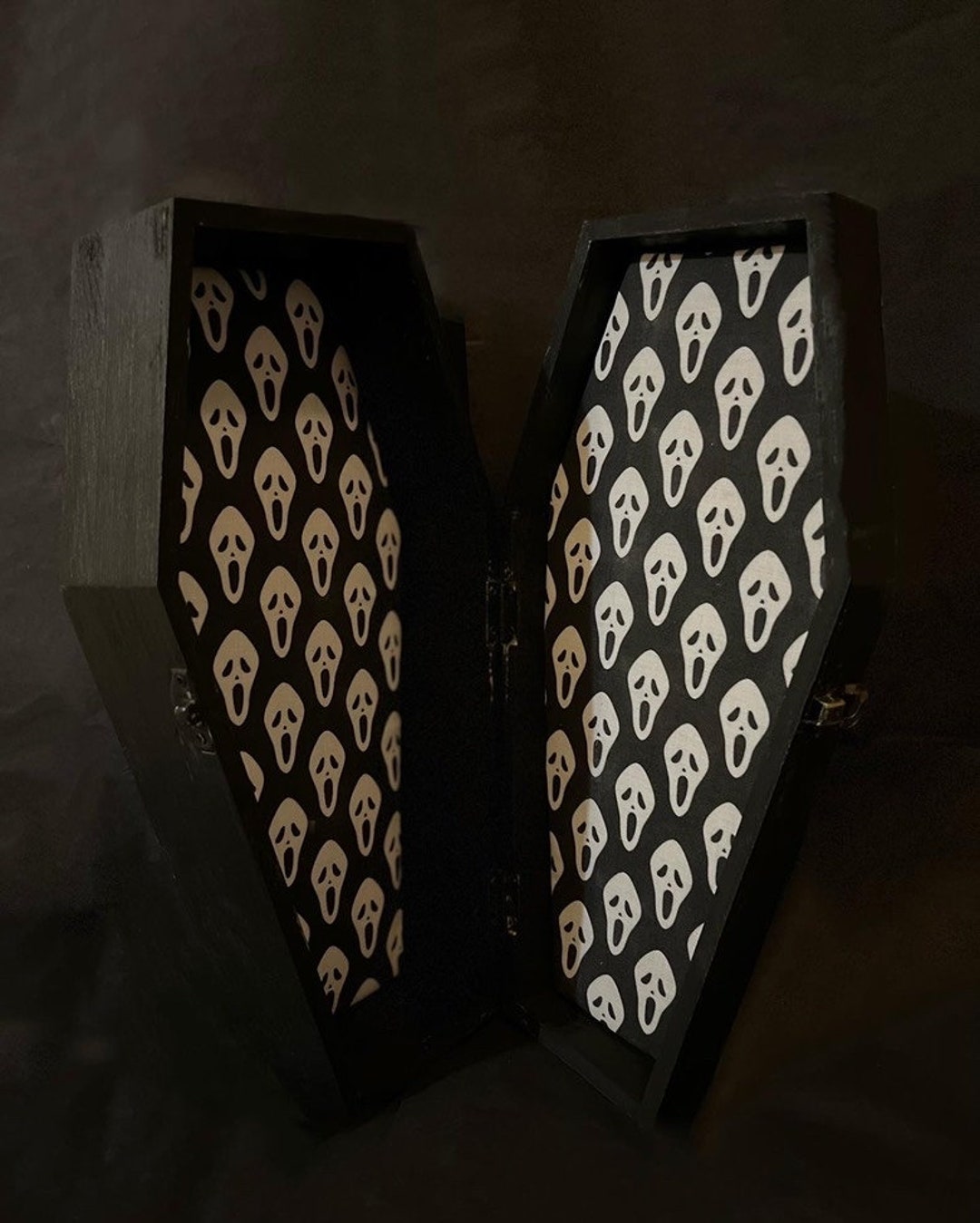 Black Ghostface Coffin Box - Etsy