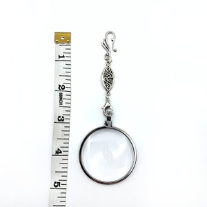 5x Magnifying Glass With Removable Chatelaine Chain + Bonus Necklace ...