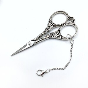 Vintage Embroidery Scissors, With Velvet Flocked & Silver Filigree ...