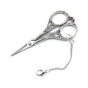 Vintage Embroidery Scissors, With Velvet Flocked & Silver Filigree ...
