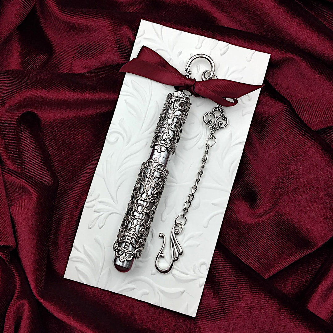 Vintage Style Filigree Embellished Needle Case for Chatelaine or ...