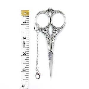 Vintage Embroidery Scissors, With Velvet Flocked & Silver Filigree ...