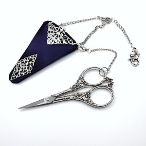 Vintage Embroidery Scissors With Velvet Flocked & Silver - Etsy