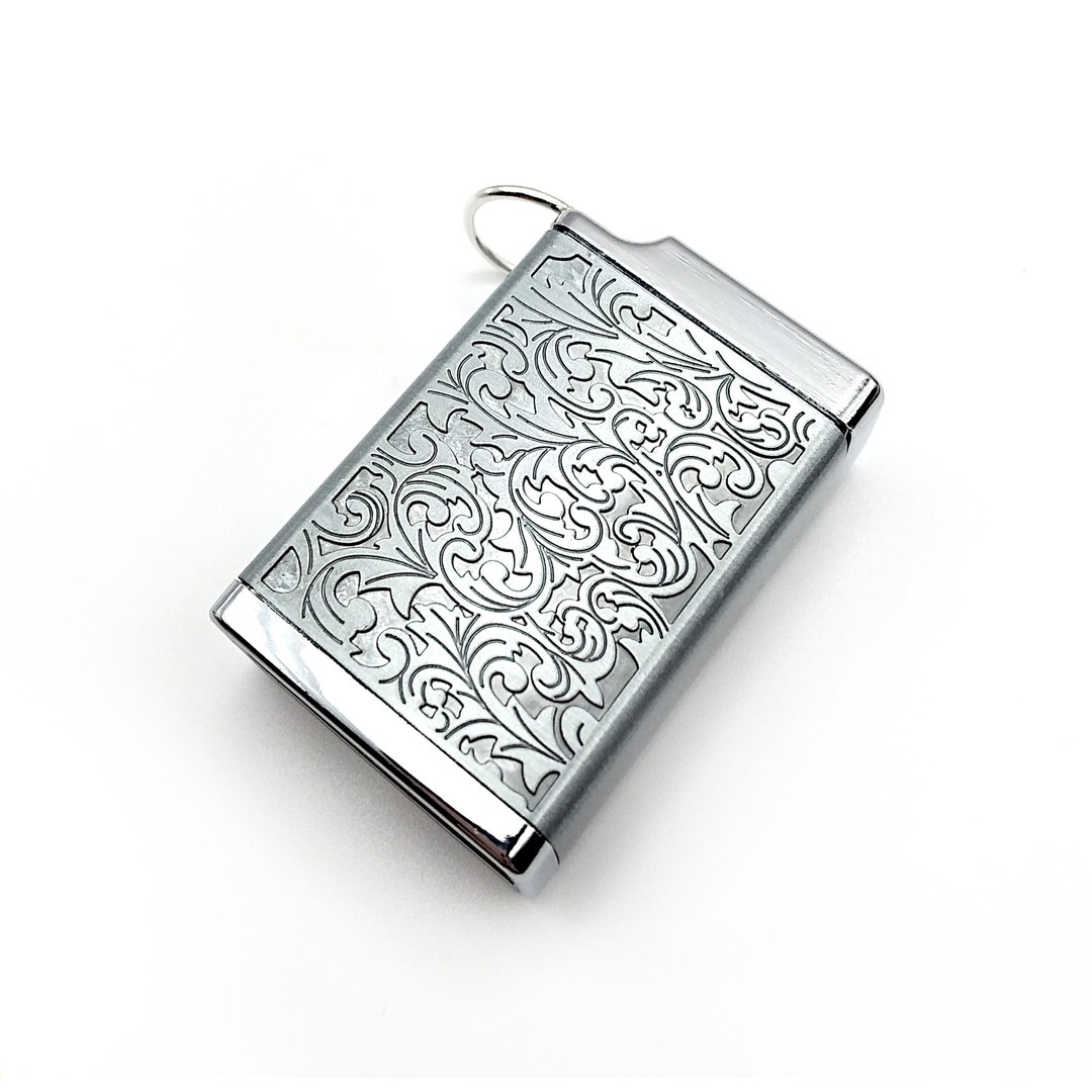 Ornate Vintage Style Vesta Case W/ Engraved Scroll Design and Easy ...