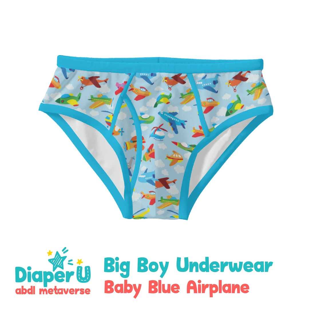 Adult Baby Big Boy Briefs - Baby Blue Airplane - Etsy