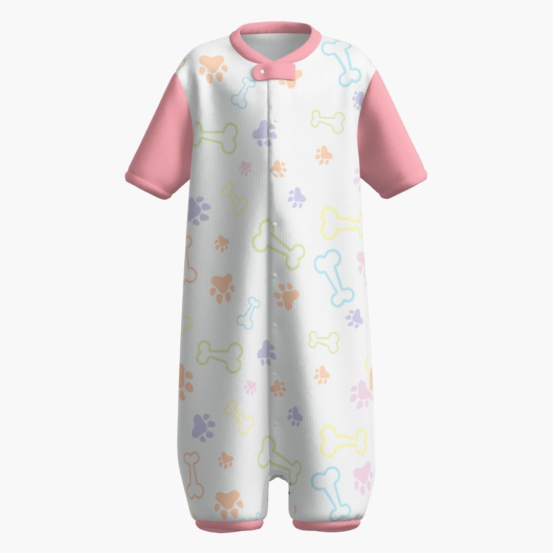 ABDL Adult Baby Snap-up Sleepytime Romper - Puppy Play (pink) - Etsy UK