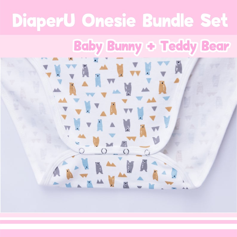 ABDL Adult Baby Onesie Baby Bunny and Teddy Bear Twin Set 2 - Etsy