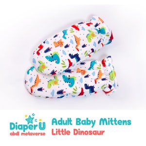 Adult Baby ABDL Mittens - Little Dinosaur - Etsy