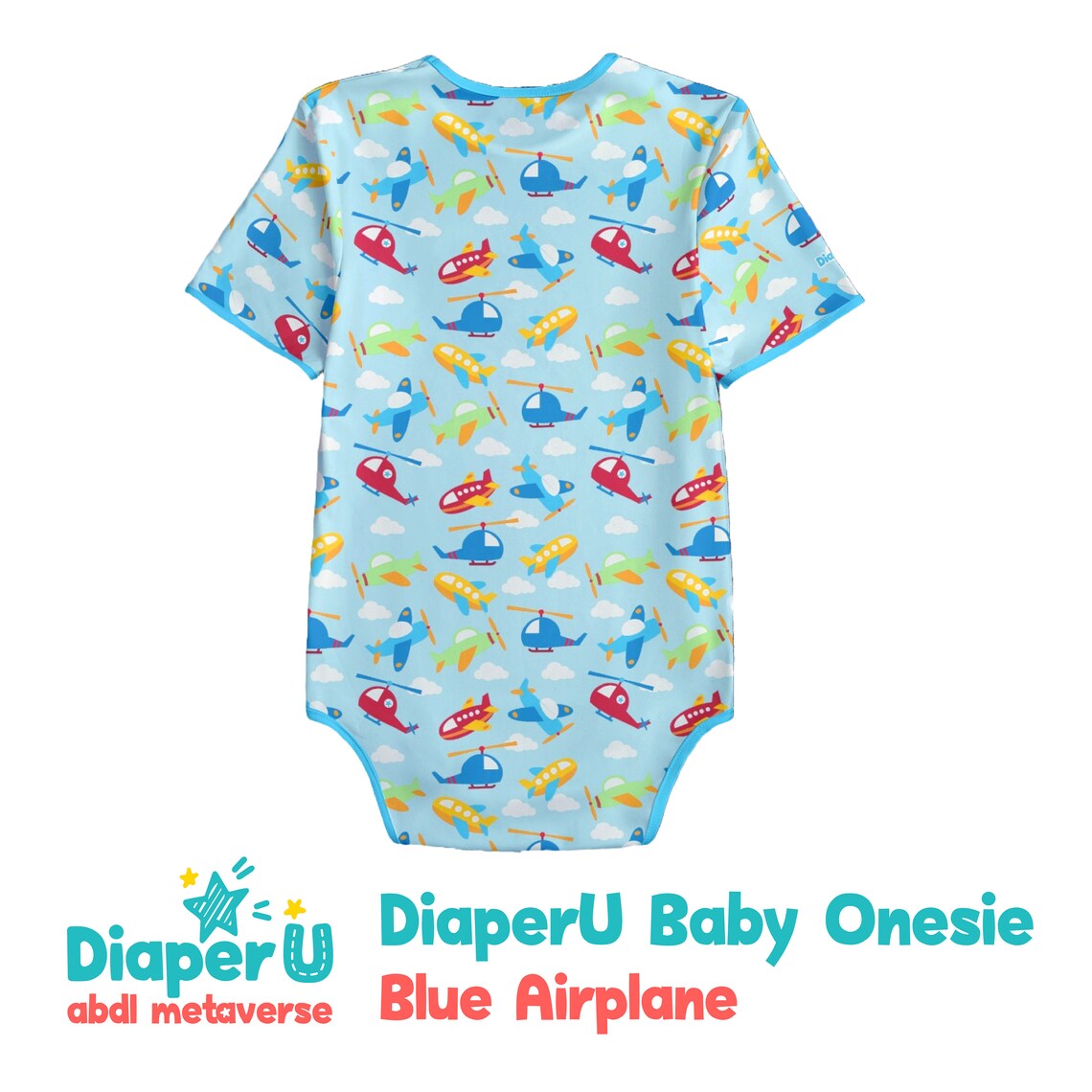ABDL Adult Baby Onesie Blue Airplane - Etsy