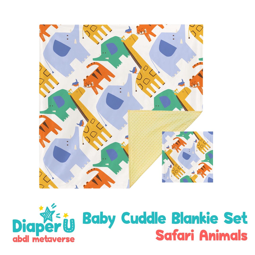 ABDL Adult Baby Cuddle Blankie Set - Safari Animals - Etsy