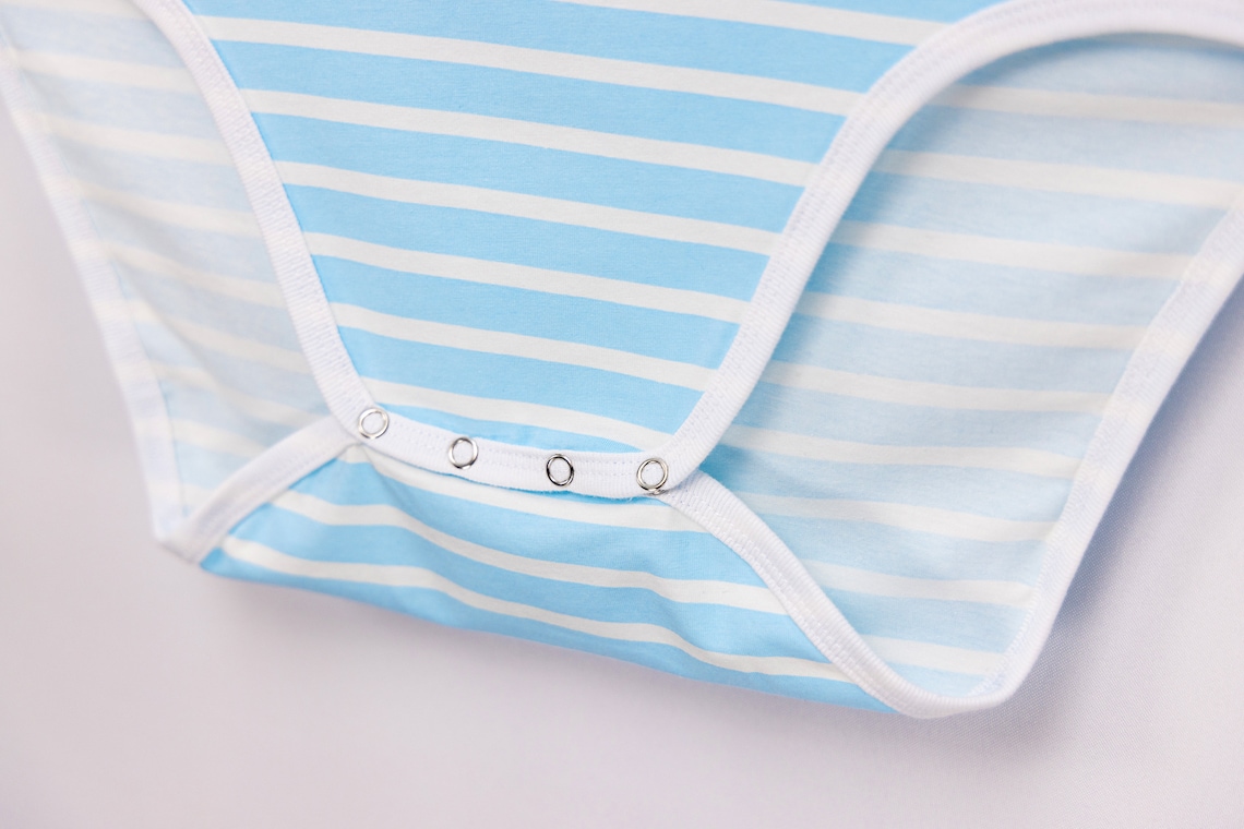 Cute ABDL Adult Baby Onesie Baby Bear blue Stripe & White - Etsy