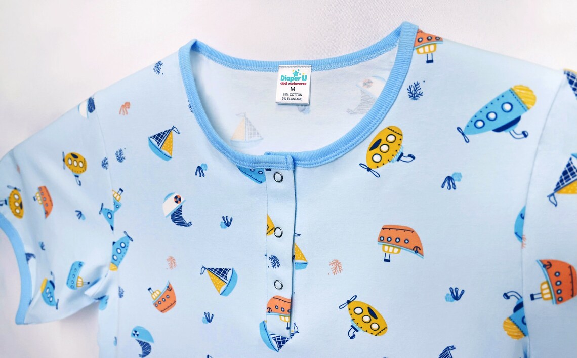 Adult Baby ABDL Romper - Little Ships - Etsy