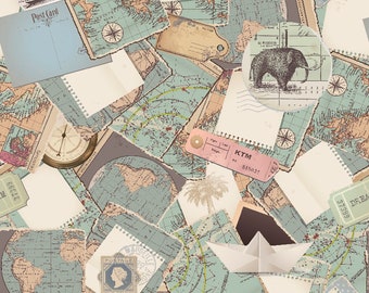 Linen World Map - Etsy