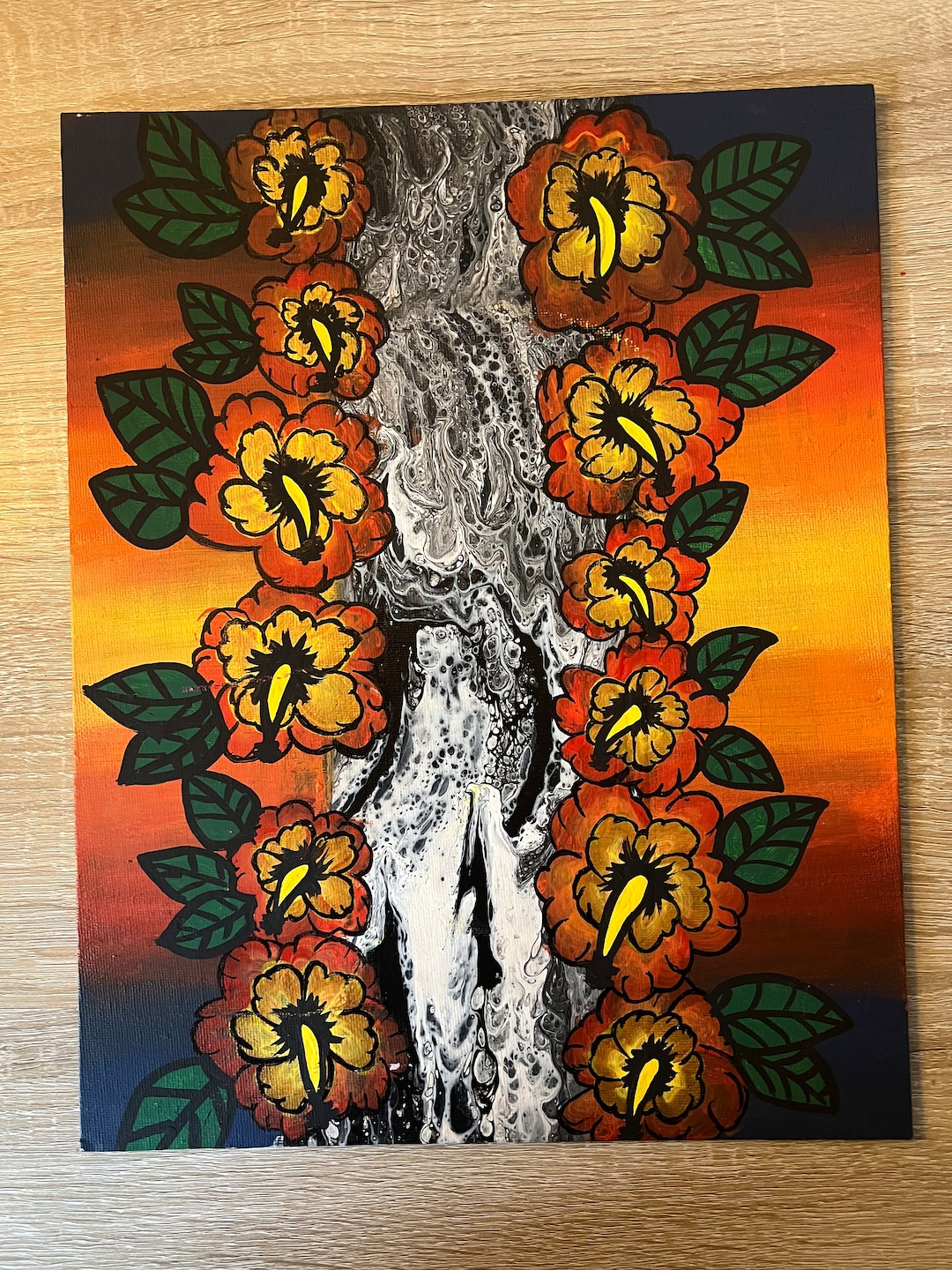 Hand Painted Abstract Flowers - Etsy