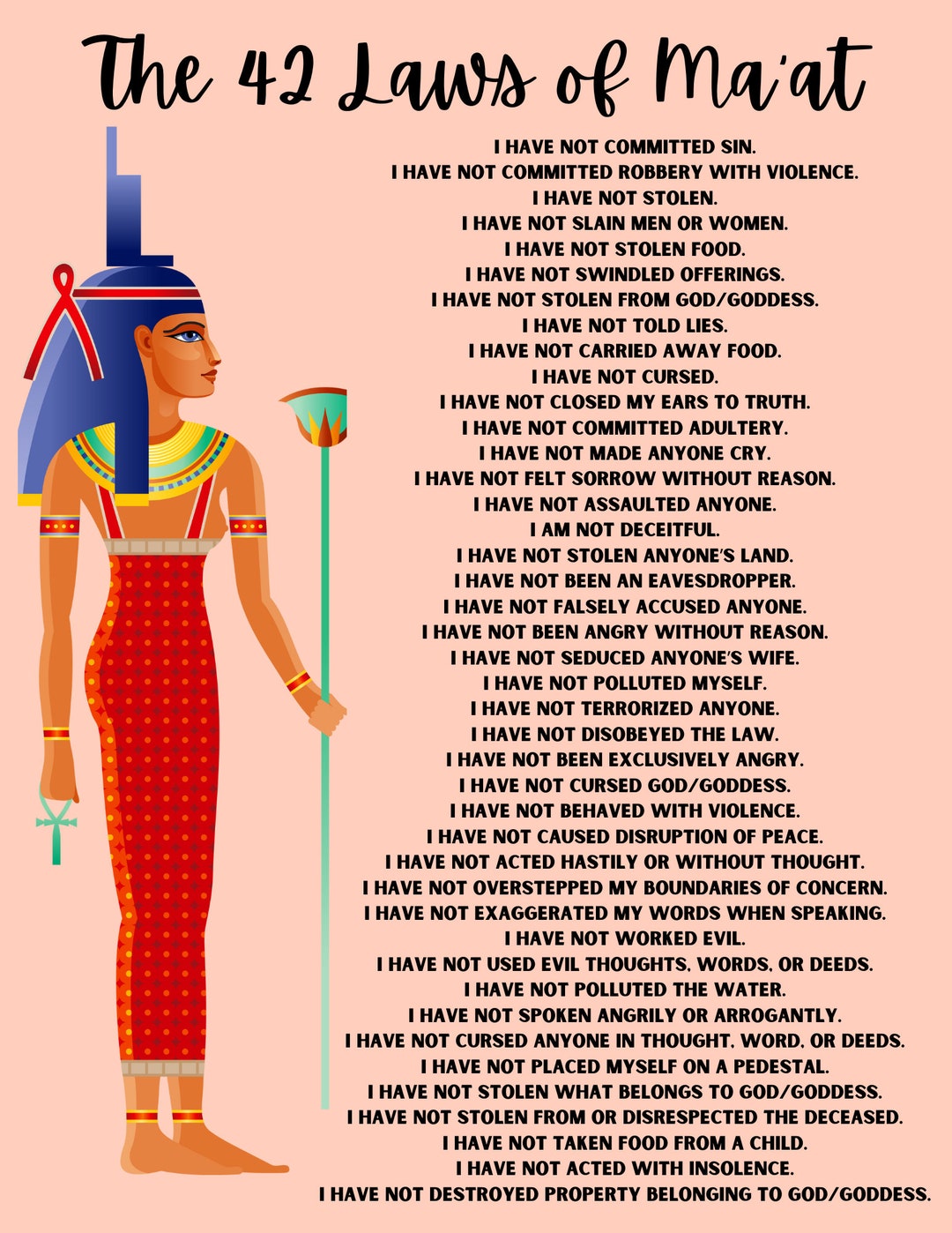The 42 Laws Of Ma at ONE SHEET 8 5x11 In PDF Etsy The 42 Laws Of Ma at ONE SHEET 8 5x11 In PDF Etsy