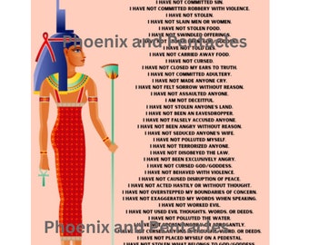 The 42 Laws of Ma'at (ONE SHEET 8.5x11 in PDF) - Etsy