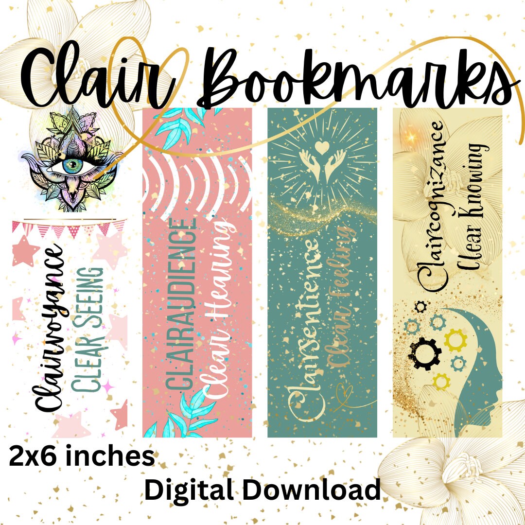 Groovy Printable Clair Bundle Printout, 4 Clair Bookmarks, Clair Quick ...