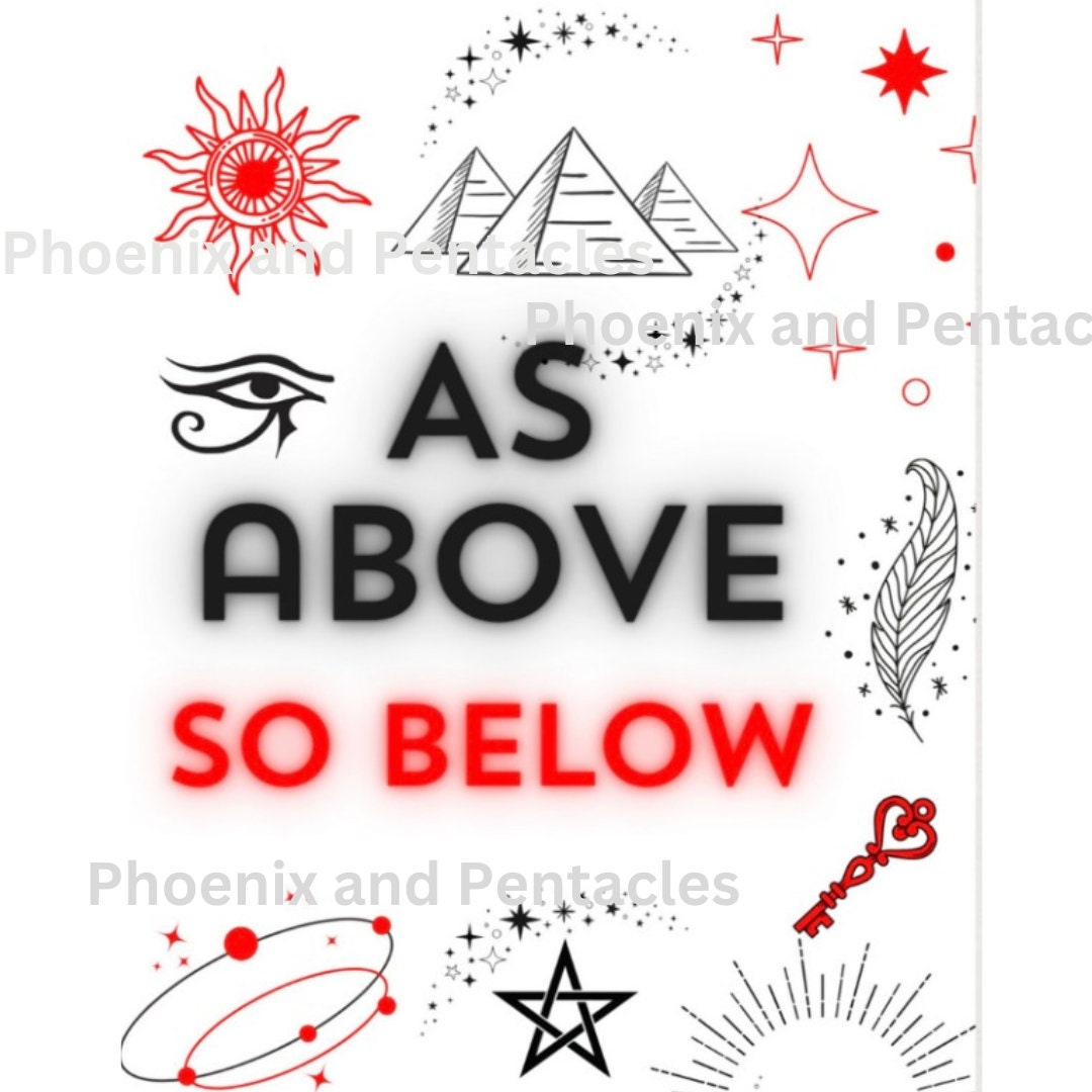 As Above, so Below Quote PDF 8.5x11 Printout, Spiritual Quotes - Etsy