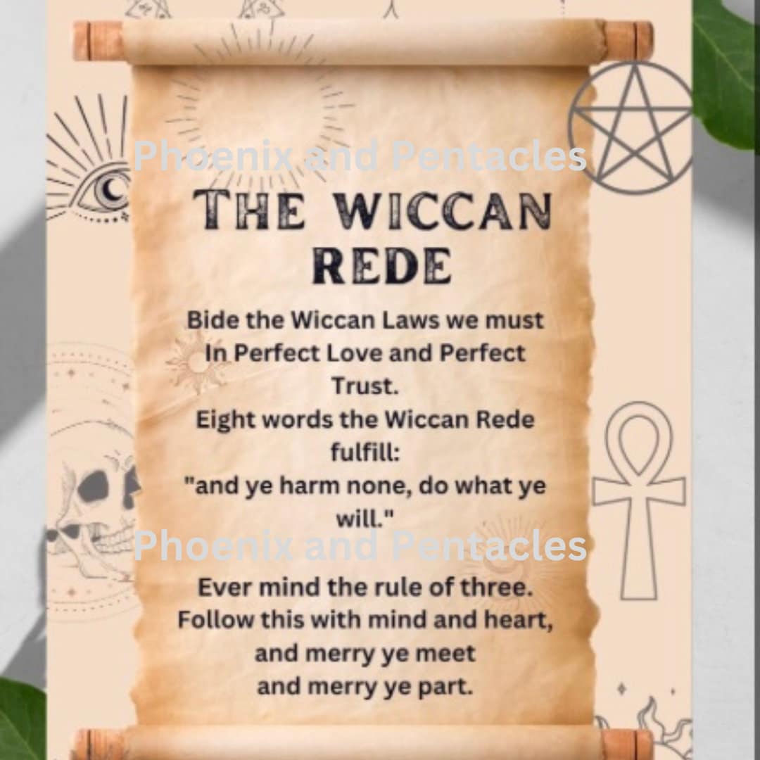 The Wiccan Rede - Short Version: (ONE SHEET 8.5x11 in PDF) - Etsy