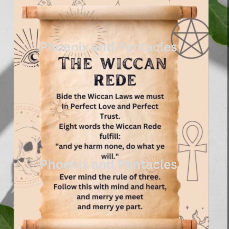 The Wiccan Rede - Short Version: (ONE SHEET 8.5x11 in PDF) - Etsy