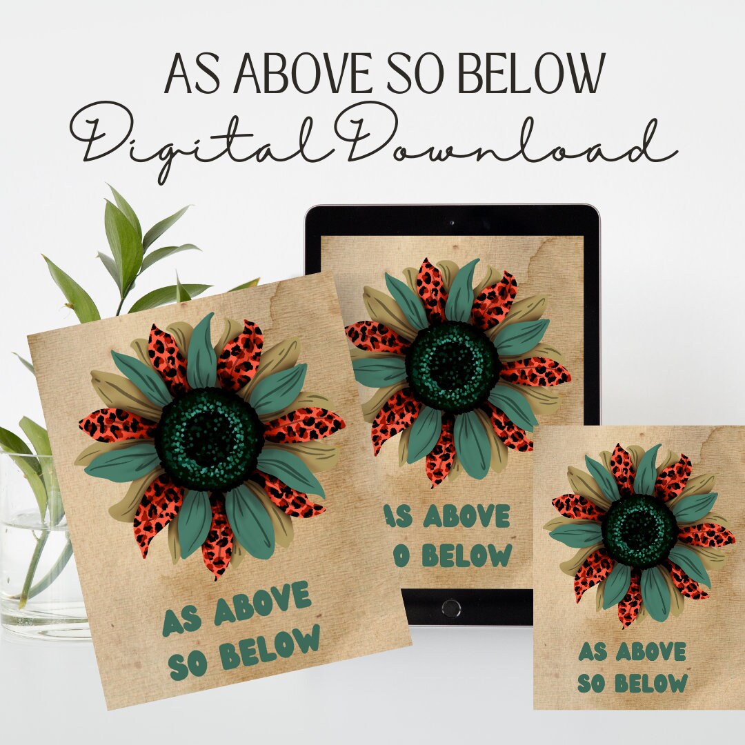 As Above, so Below Quote PDF 8.5x11 Printout, Spiritual Quotes - Etsy