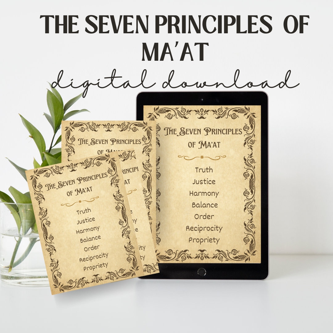 The Seven Principles of Ma'at (ONE SHEET 8.5x11 in PDF) - Etsy