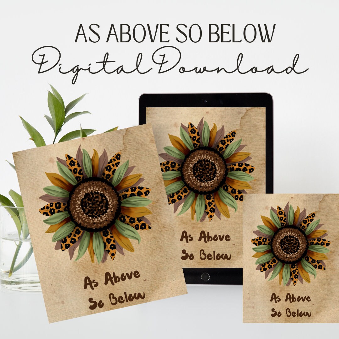 As Above, so Below Quote PDF 8.5x11 Printout, Spiritual Quotes - Etsy