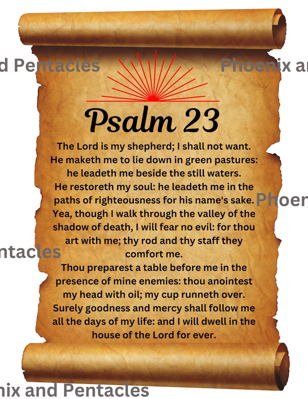 Psalm 23rd Chapter, Psalm 23, Lord is My Shepherd, PDF, PNG, Digital ...