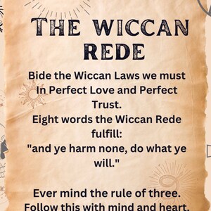 The Wiccan Rede Short Version: ONE SHEET 8.5x11 in PDF - Etsy