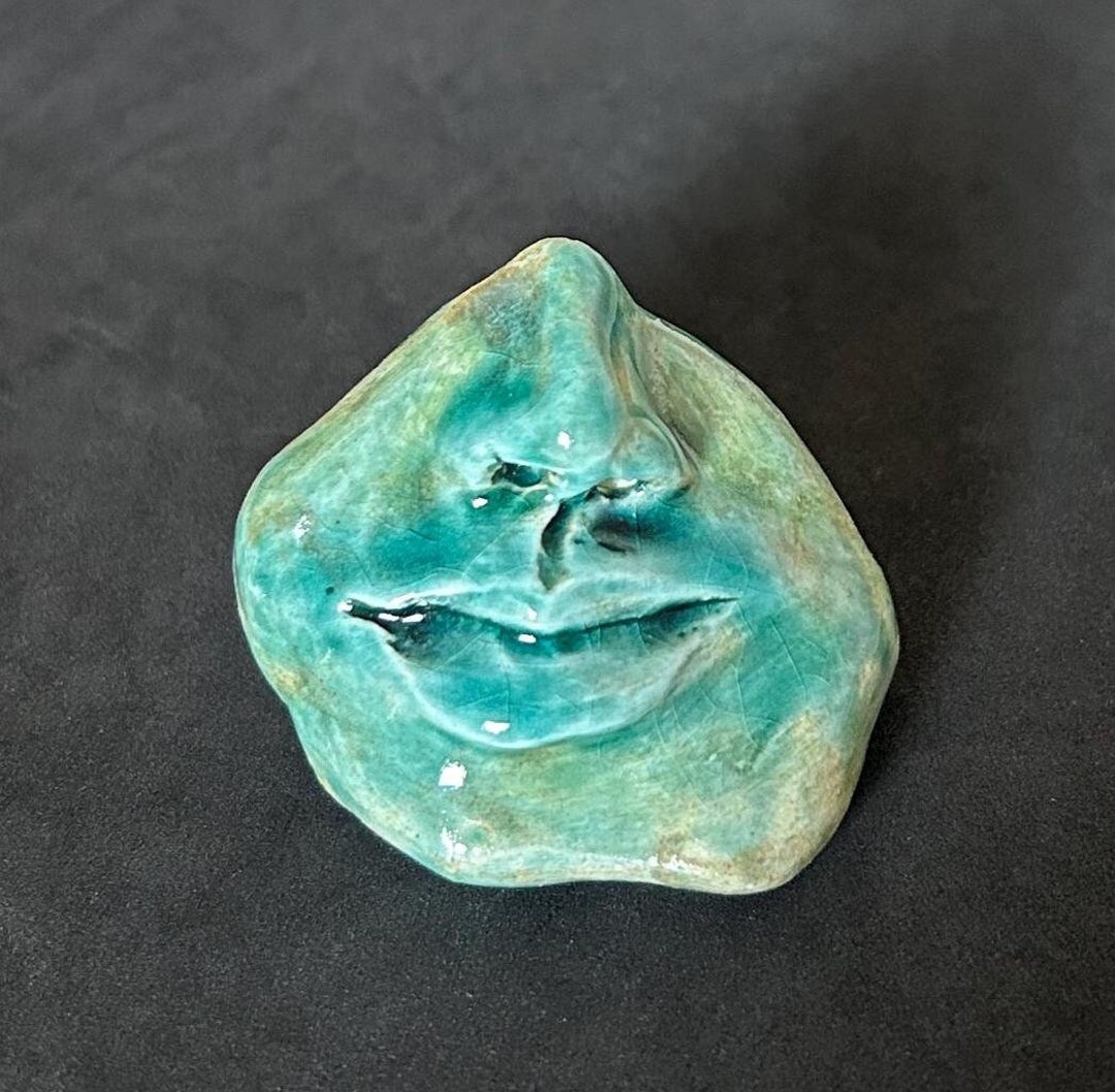 Ceramic Nose Figurine, One-of-a-kind Desk Ornament, Unique Clay Face ...