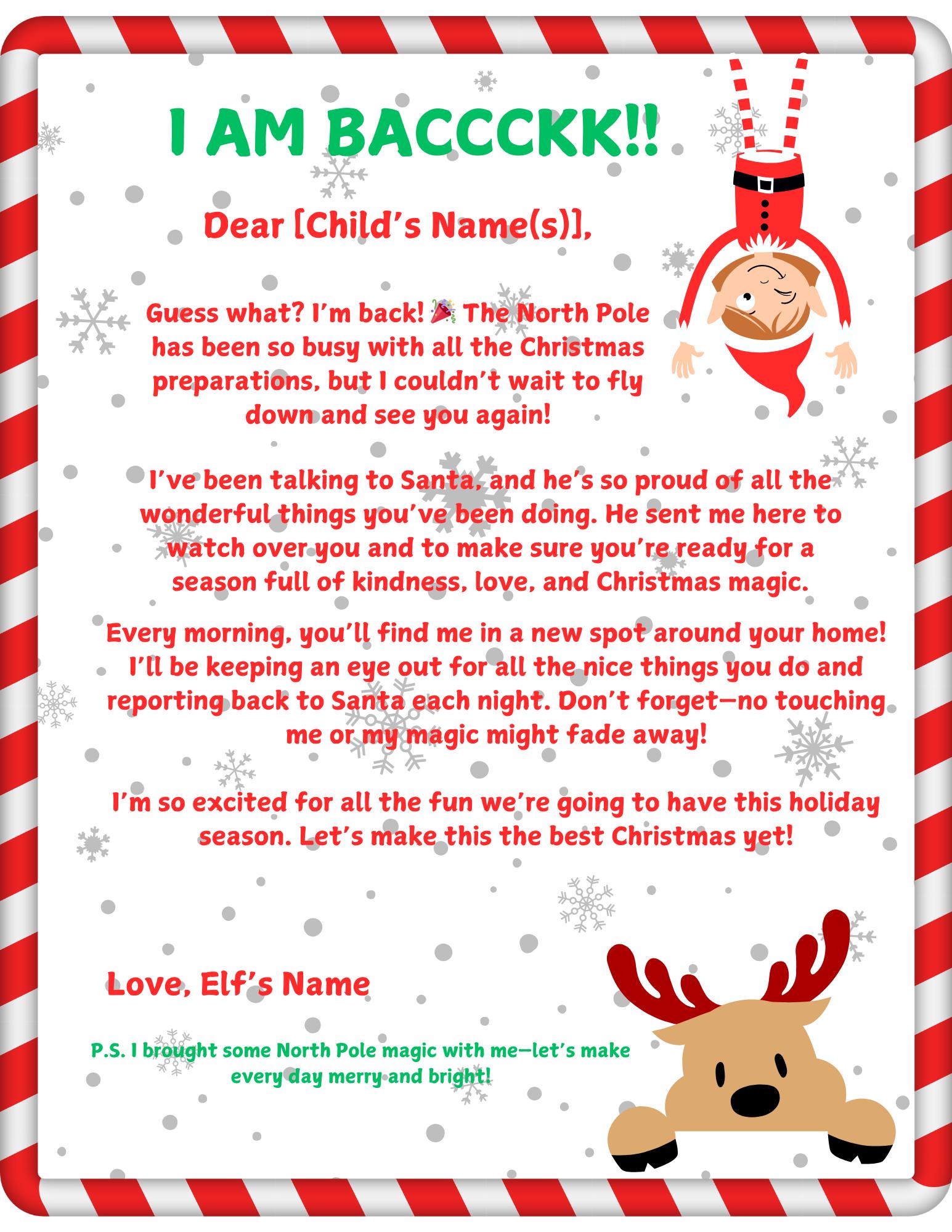 Elf on the Shelf Letter Package - Etsy