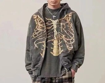 Y2k Skeleton Jacket - Etsy