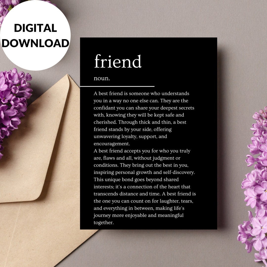 Printable Greetings Card, Printable Friend Birthday Card, Instant ...