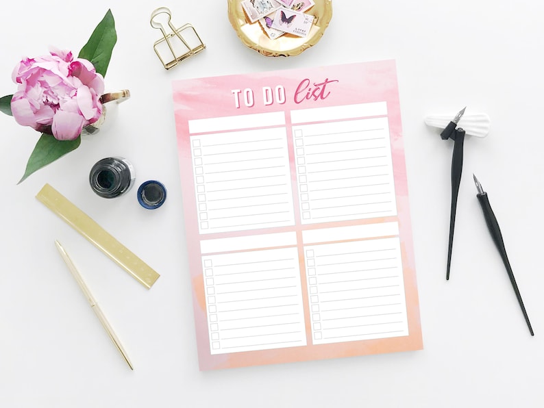 To Do List Planner Printable Quadrant to Do List Task - Etsy