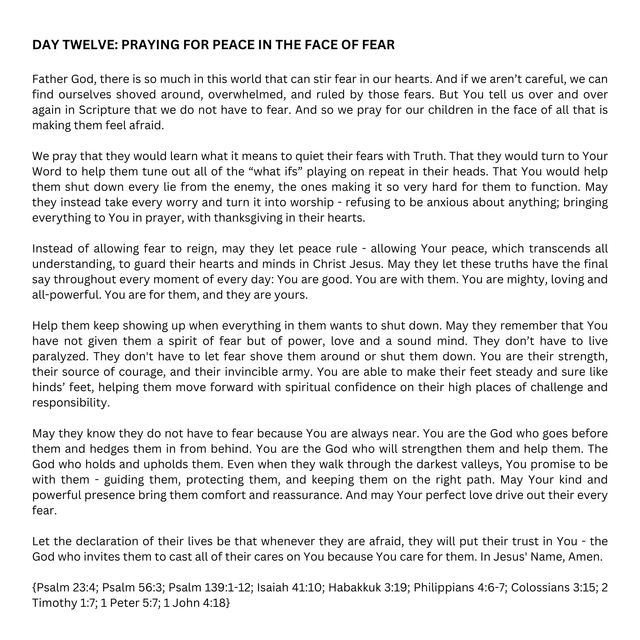 40 Days of Praying for Our Children, Downloadable Scripture-based ...