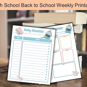 High School Back to School Weekly Planner, Study Tracker, Daily ...