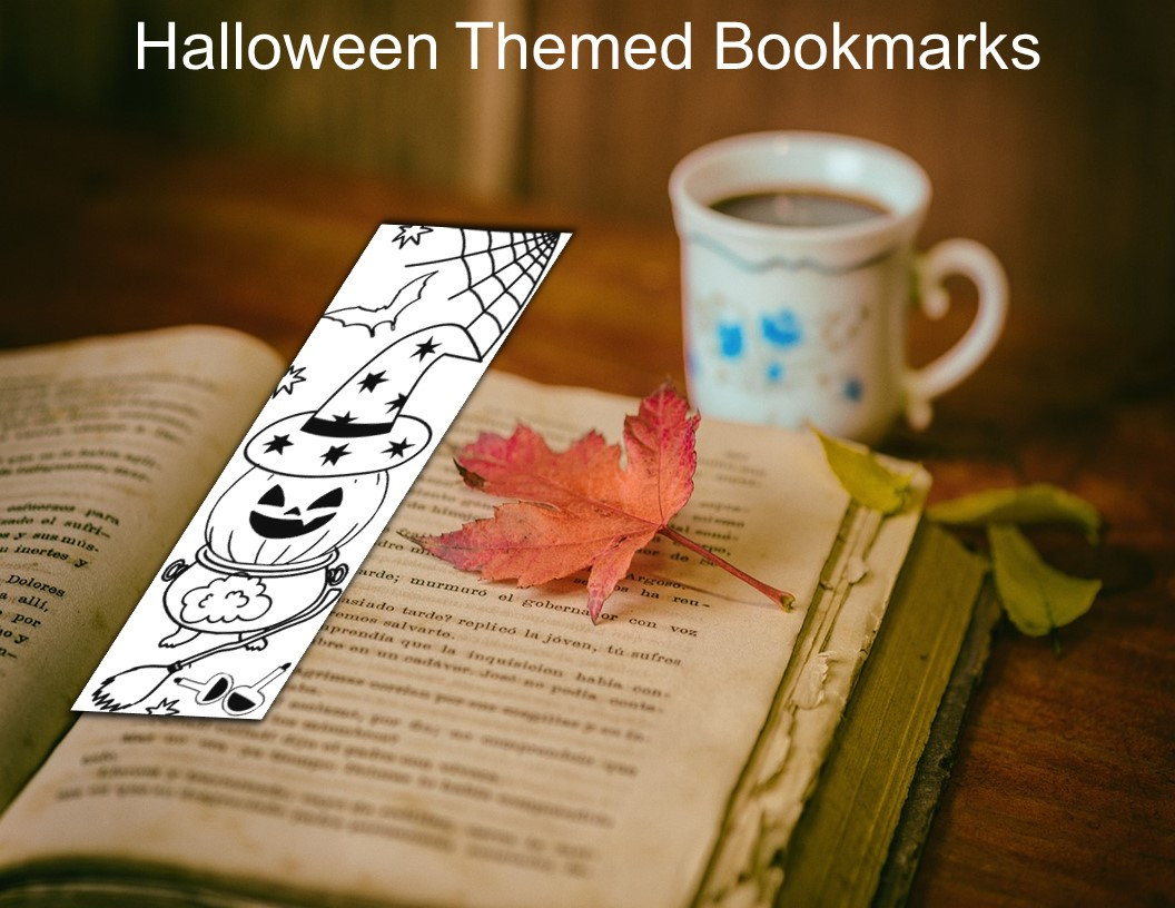 Halloween Coloring Bookmarks for Kids and Adults, Pumpkins, Color Your ...