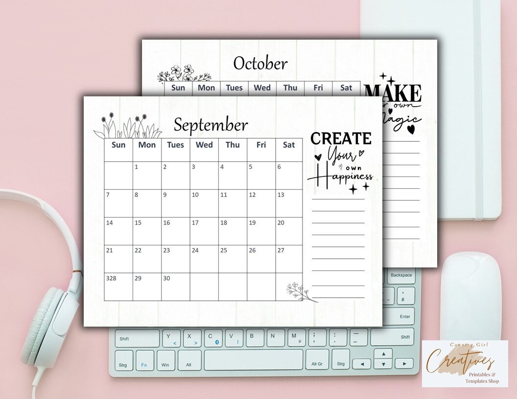 Motivational Quotes 2025 Monthly Calendar, Landscape 8.5X11 Calendar ...