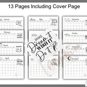 Motivational Quotes 2025 Monthly Calendar, Landscape 8.5X11 Calendar ...